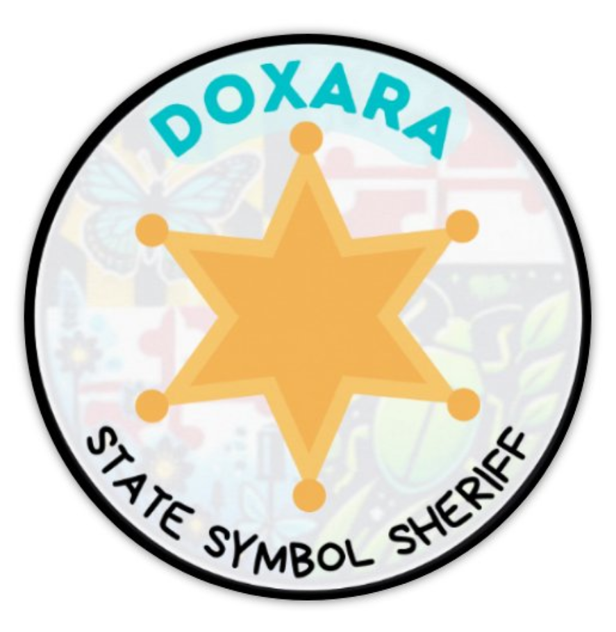 🌟 Doxara State Symbol Sheriff Badge (Gold) (10-pack) – DOXARA